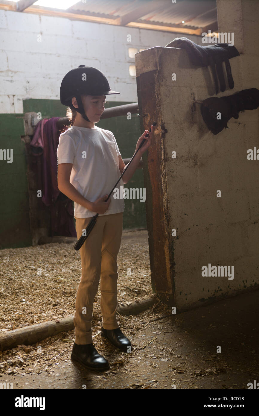 Girl riding stick horse hi-res stock photography and images - Alamy