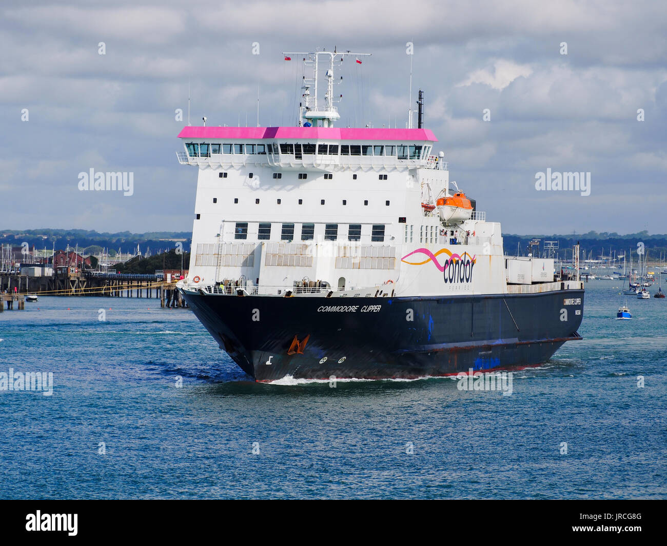 The Condor ferrries ship Commodore Clipper sails from Portsmouth ...