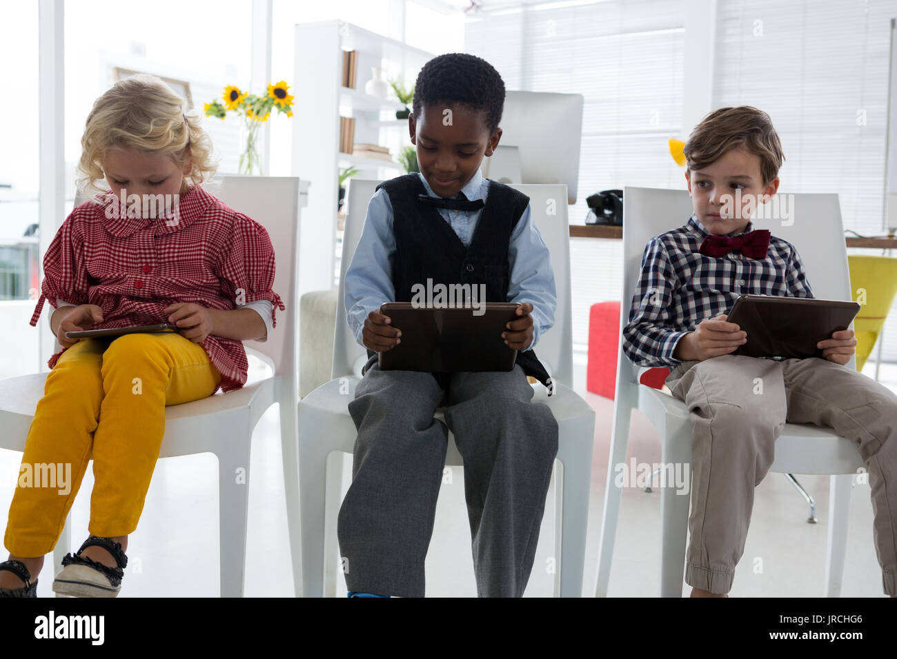 Child girl computers on hi-res stock photography and images - Alamy