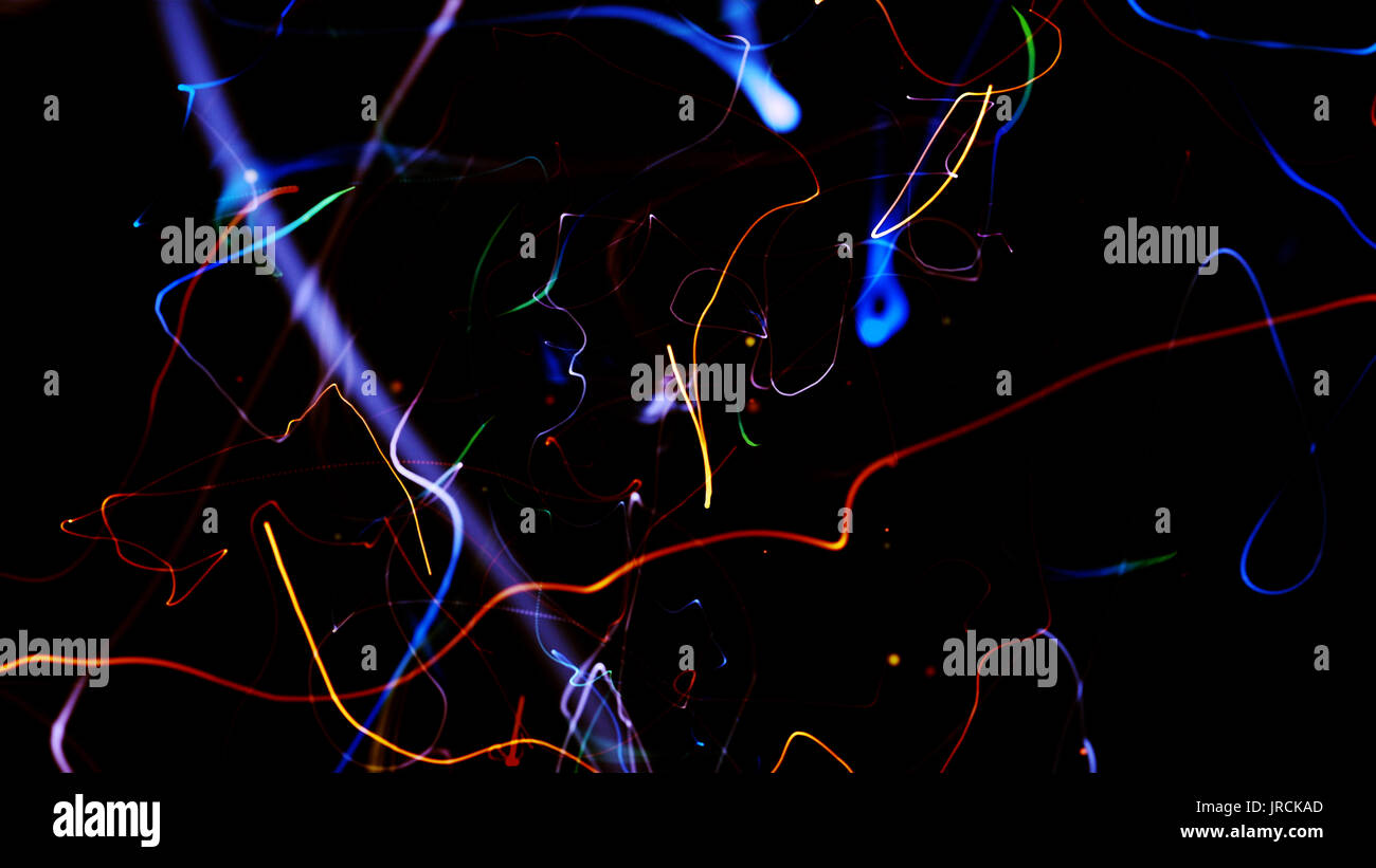 Streaking random light particles form abstract scribble Stock Photo - Alamy