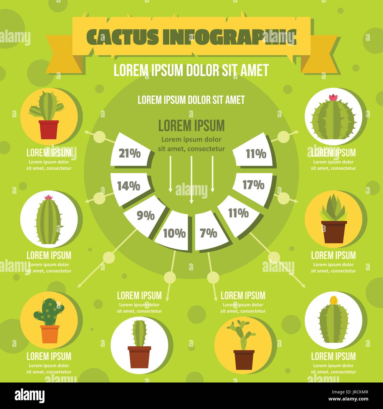 Cactus infographic concept, flat style Stock Vector Image & Art - Alamy
