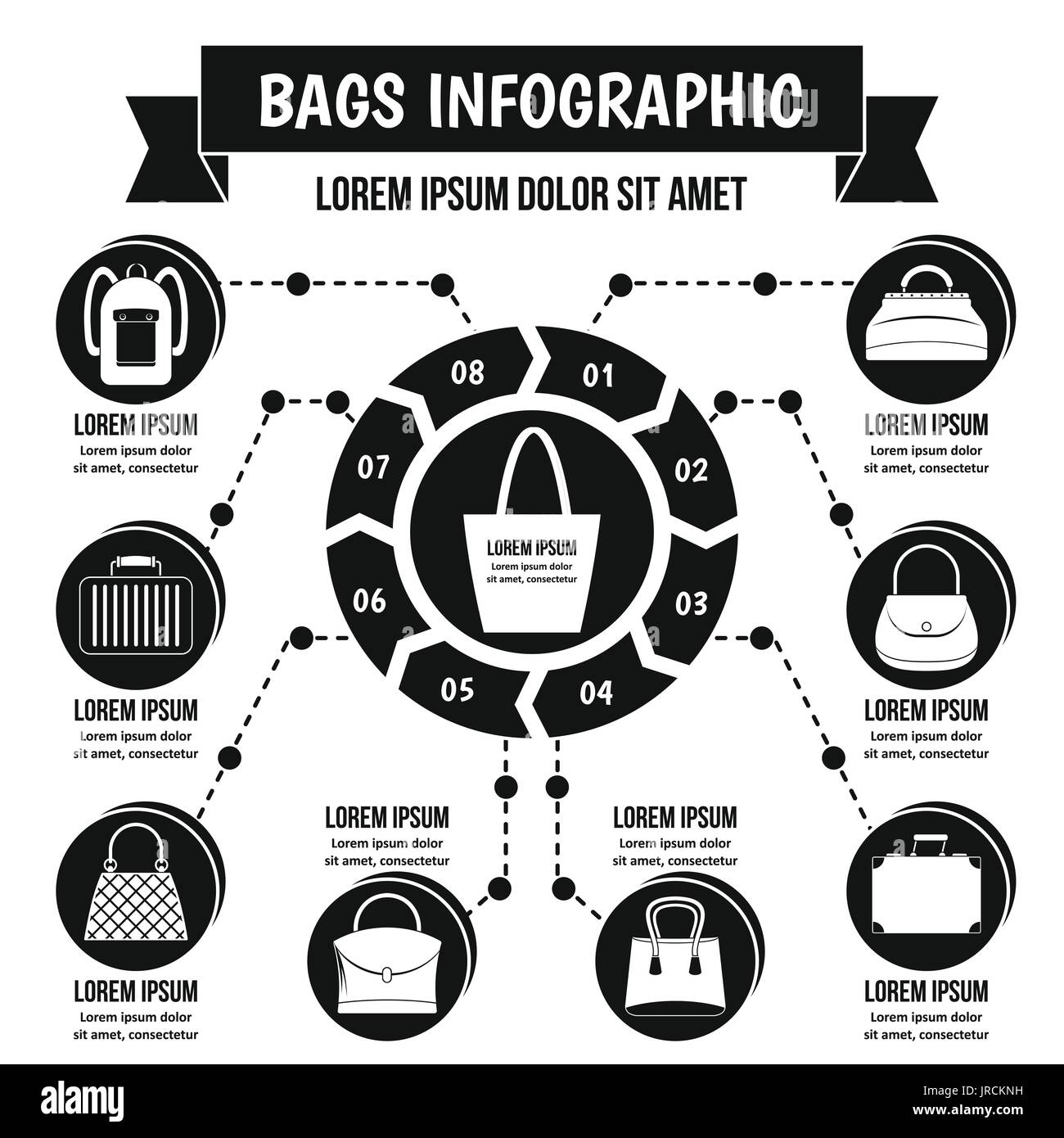 Bags infographic concept, simple style Stock Vector Image & Art - Alamy