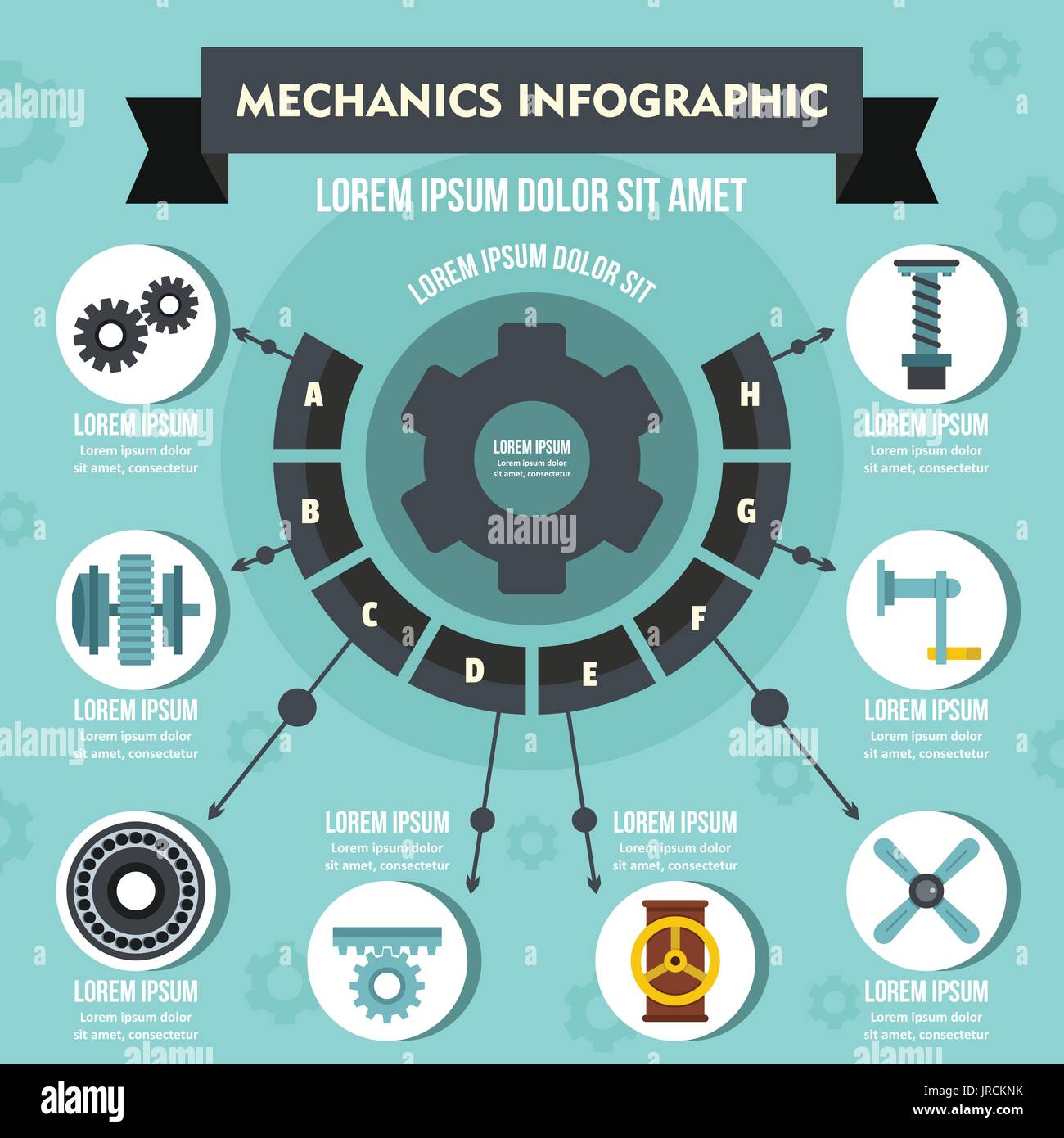 Mechanics infographic concept, flat style Stock Vector Image & Art - Alamy
