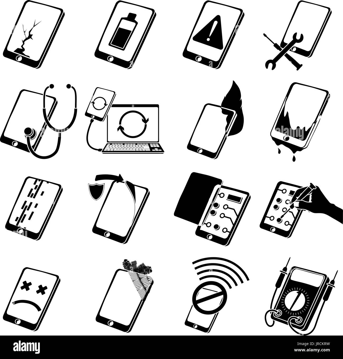 Mobile phones maintenance repair Black and White Stock Photos & Images ...