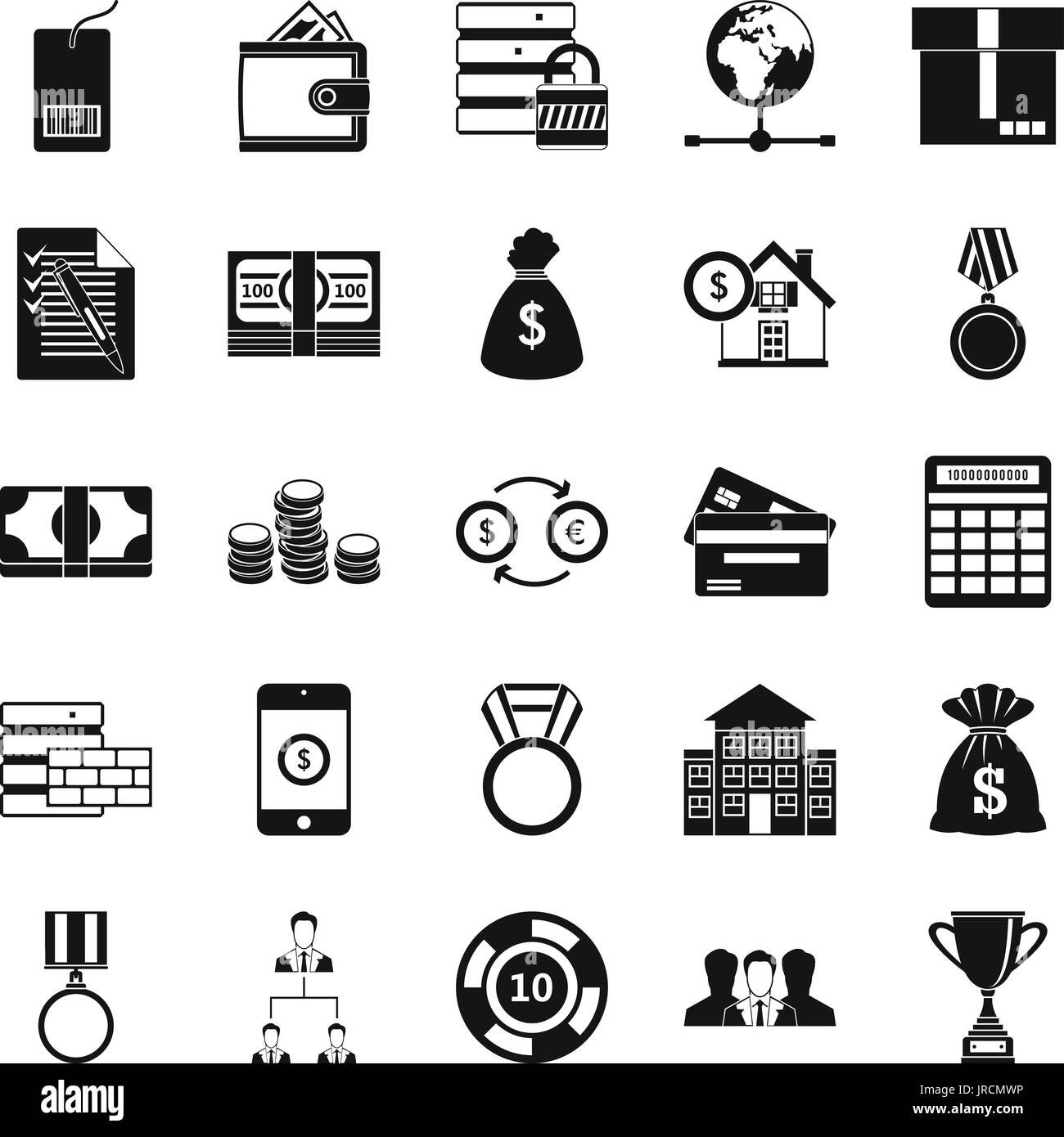 Cash costs icons set, simple style Stock Vector Image & Art - Alamy