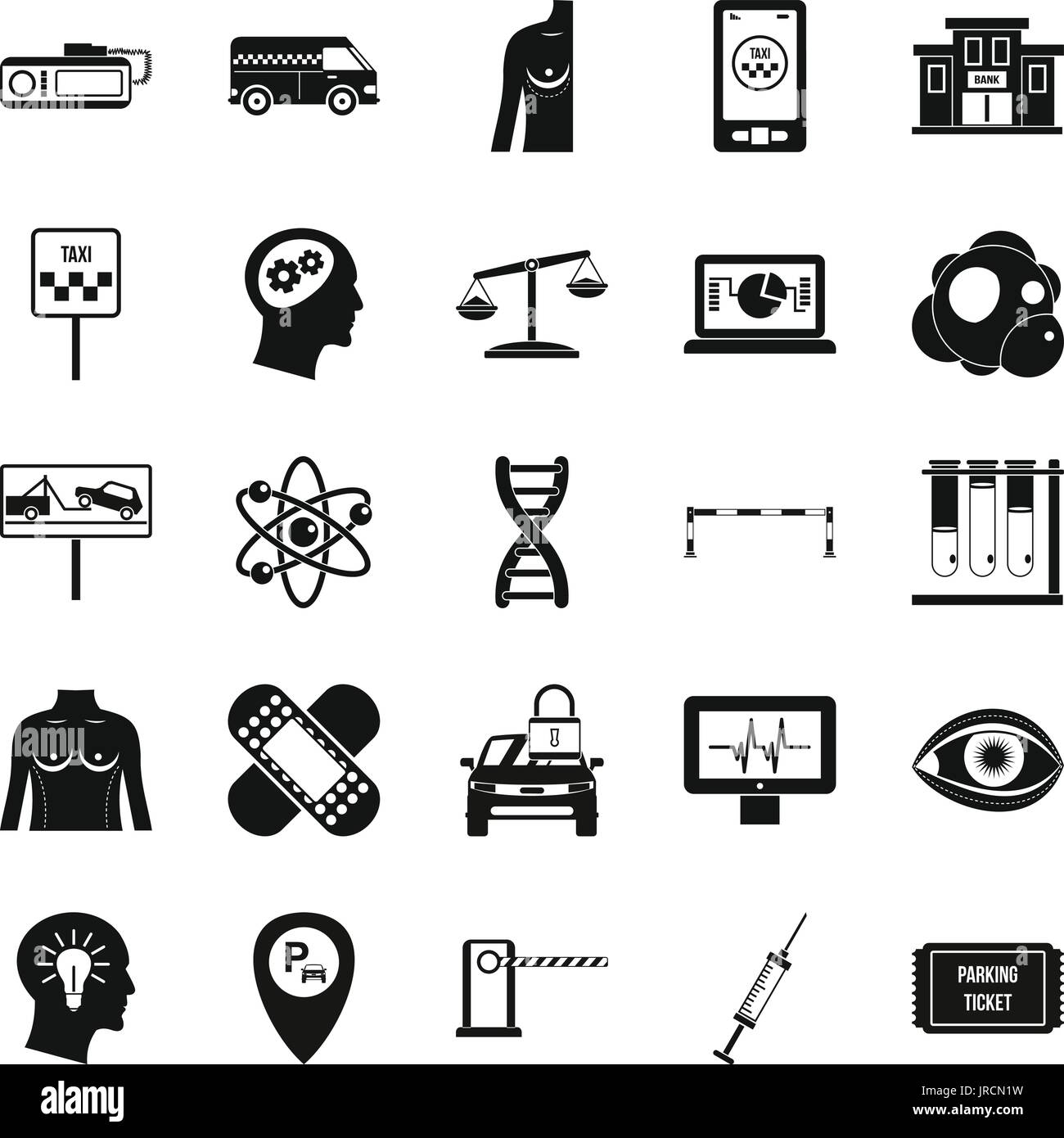 Staff icons set, simple style Stock Vector Image & Art - Alamy