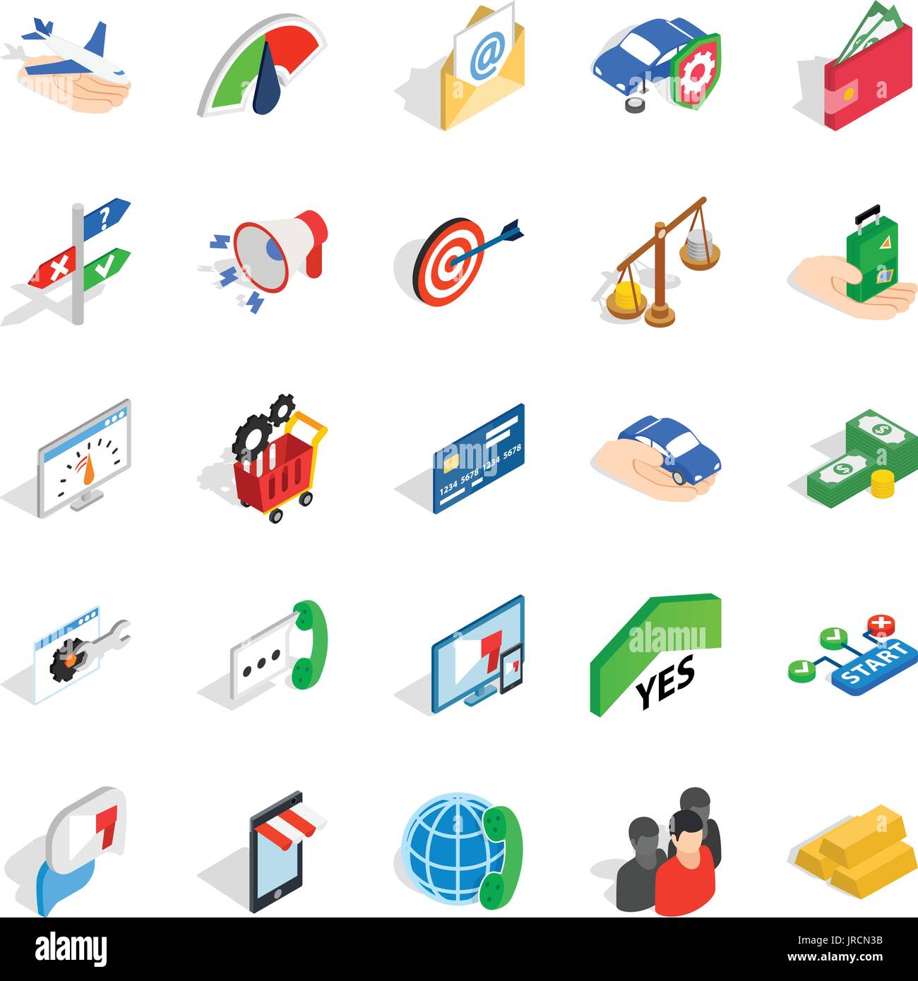 Business pay icons set, isometric style Stock Vector Image & Art - Alamy
