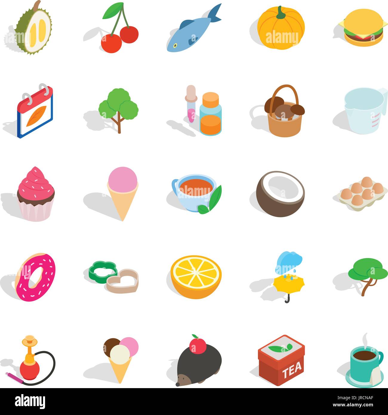 Fish day icons set, isometric style Stock Vector Image & Art - Alamy