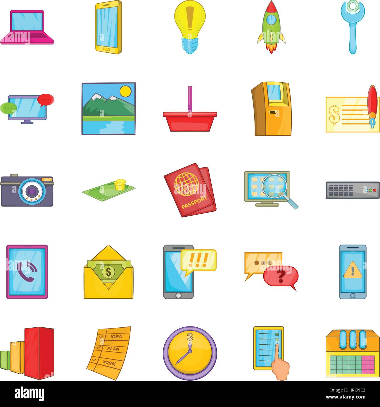 Operator icons set, cartoon style Stock Vector Image & Art - Alamy