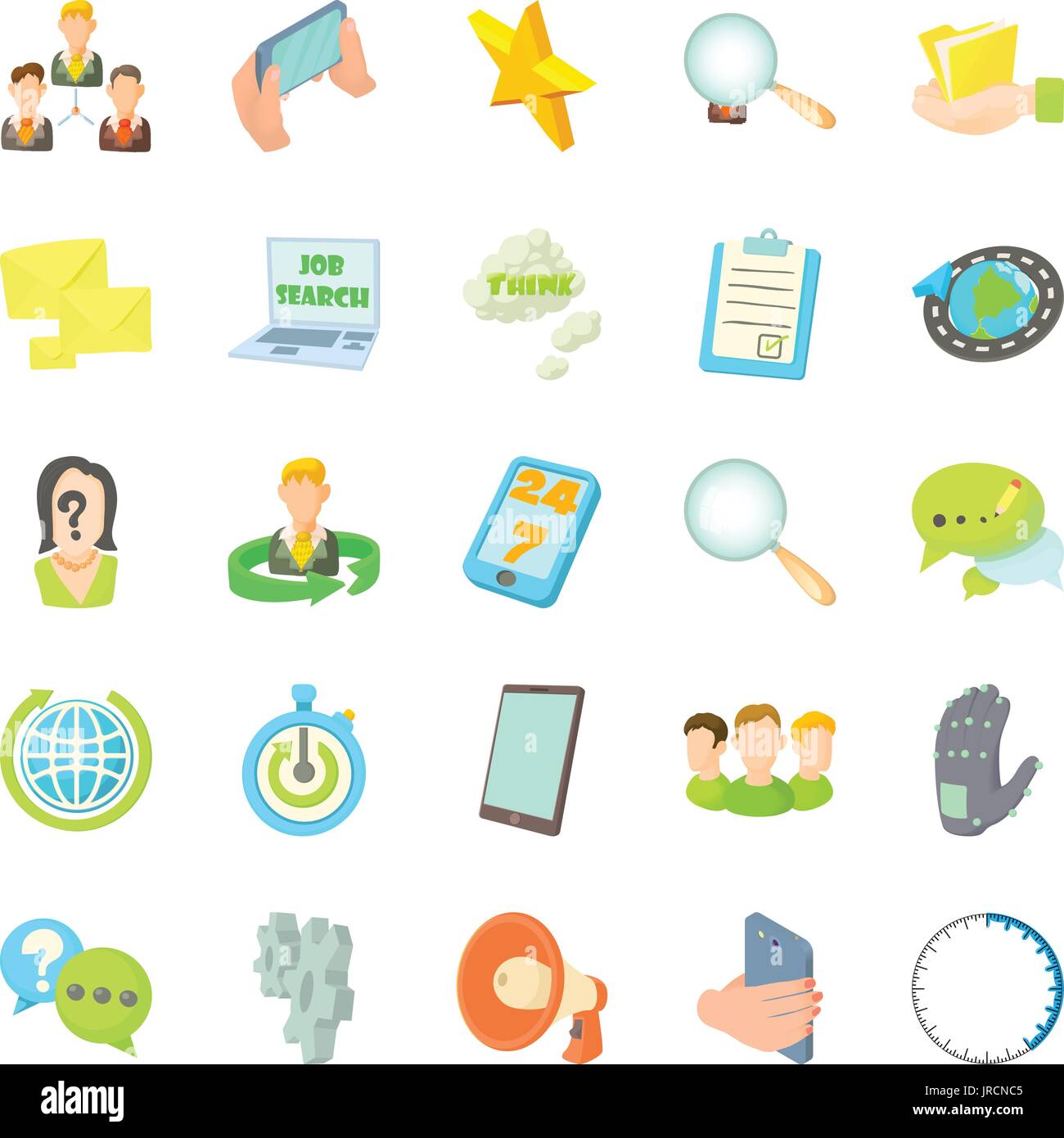 Buzz icons set, cartoon style Stock Vector Image & Art - Alamy