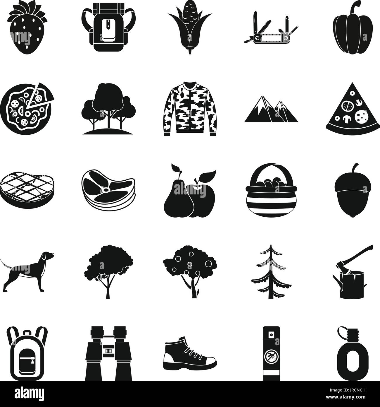 Wildlife icons set, simple style Stock Vector Image & Art - Alamy