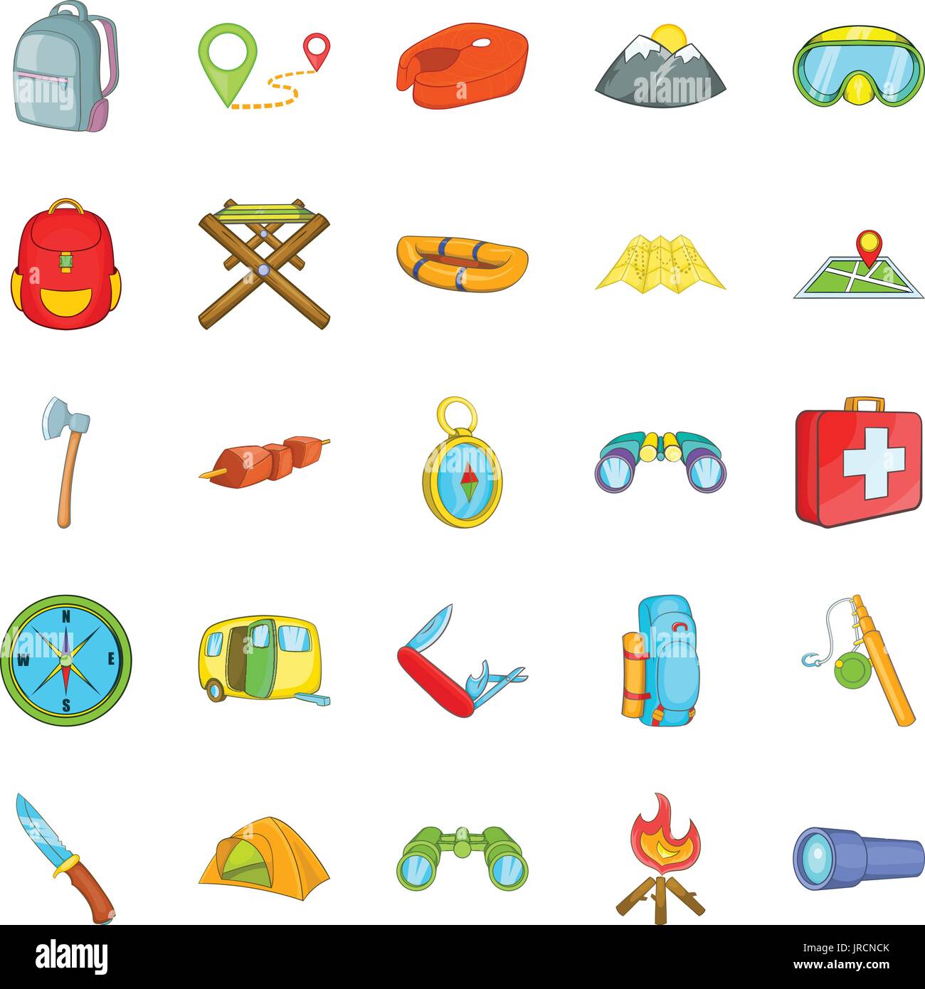 Wilderness icons set, cartoon style Stock Vector Image & Art - Alamy