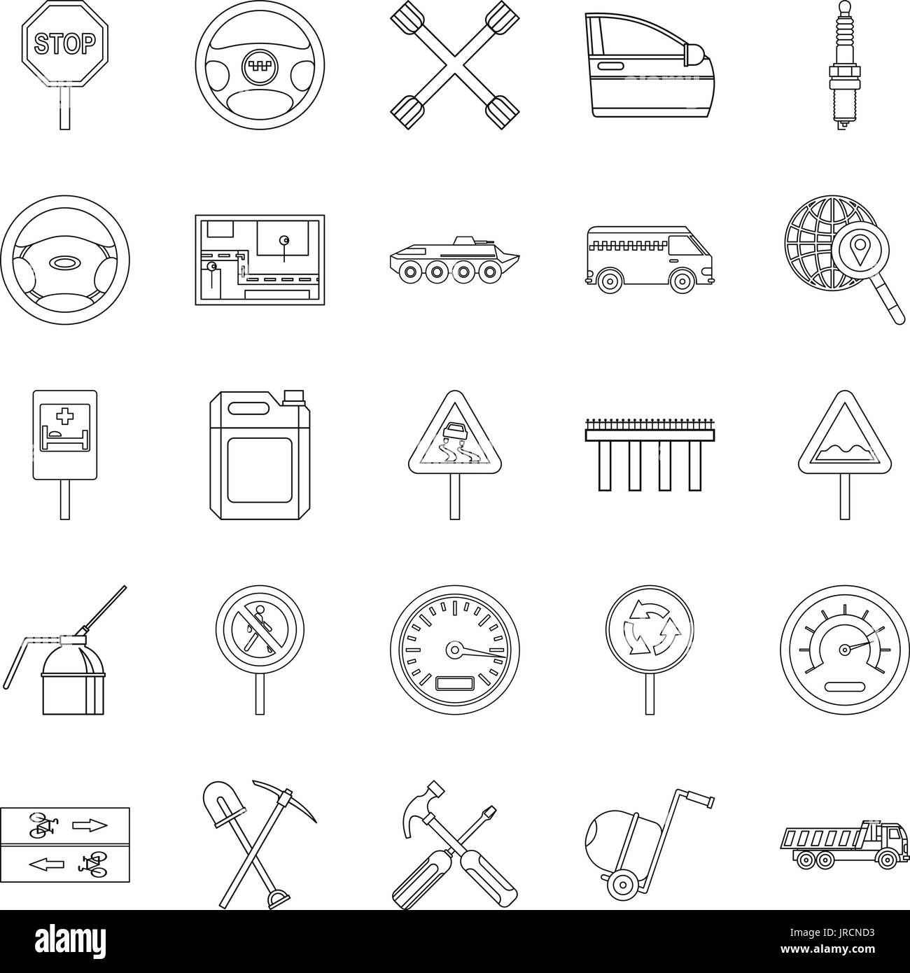 Apparatus icons set, outline style Stock Vector Image & Art - Alamy