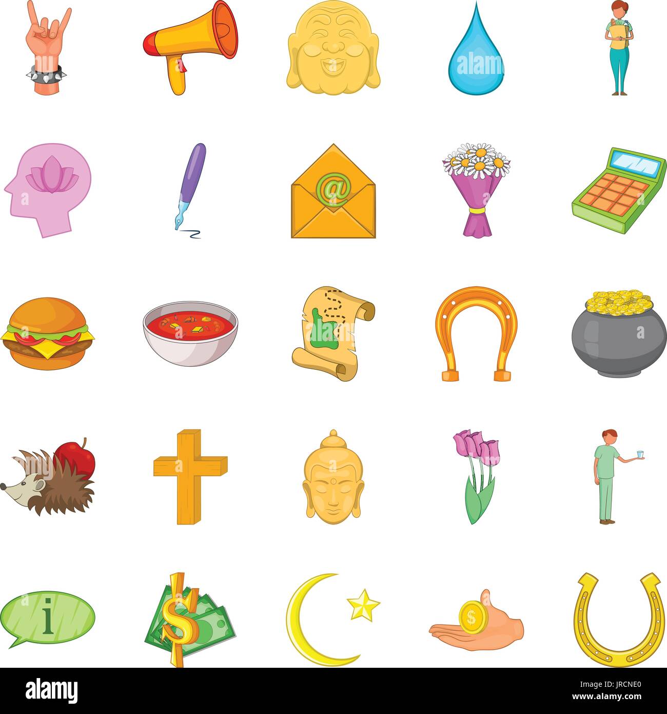 Mercy icons set, cartoon style Stock Vector Image & Art - Alamy