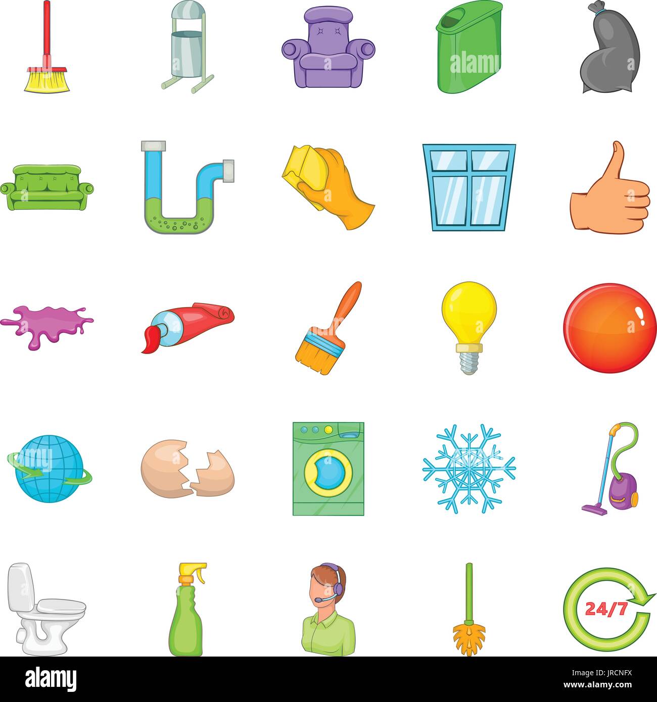 Service worker icons set, cartoon style Stock Vector Image & Art - Alamy