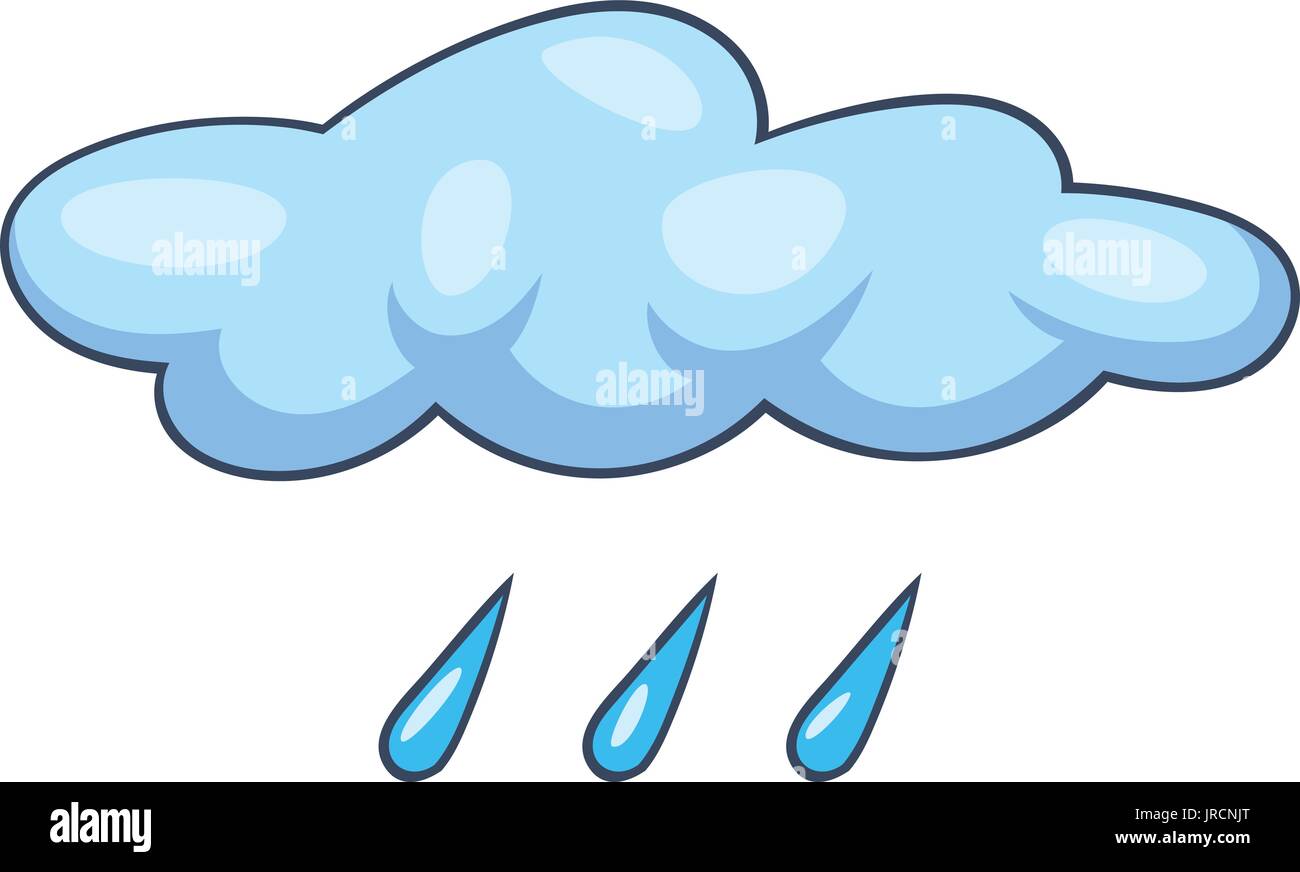 Blue cloud rain icon, cartoon style Stock Vector Art & Illustration ...