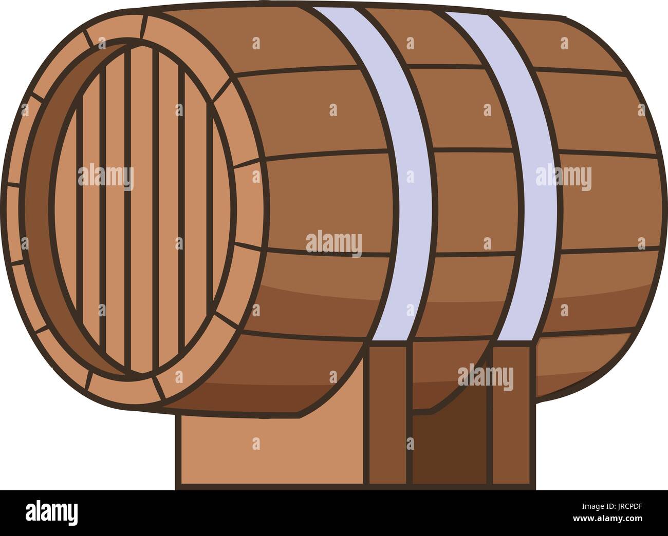 Horizontal wooden barrel icon, cartoon style Stock Vector Image & Art ...