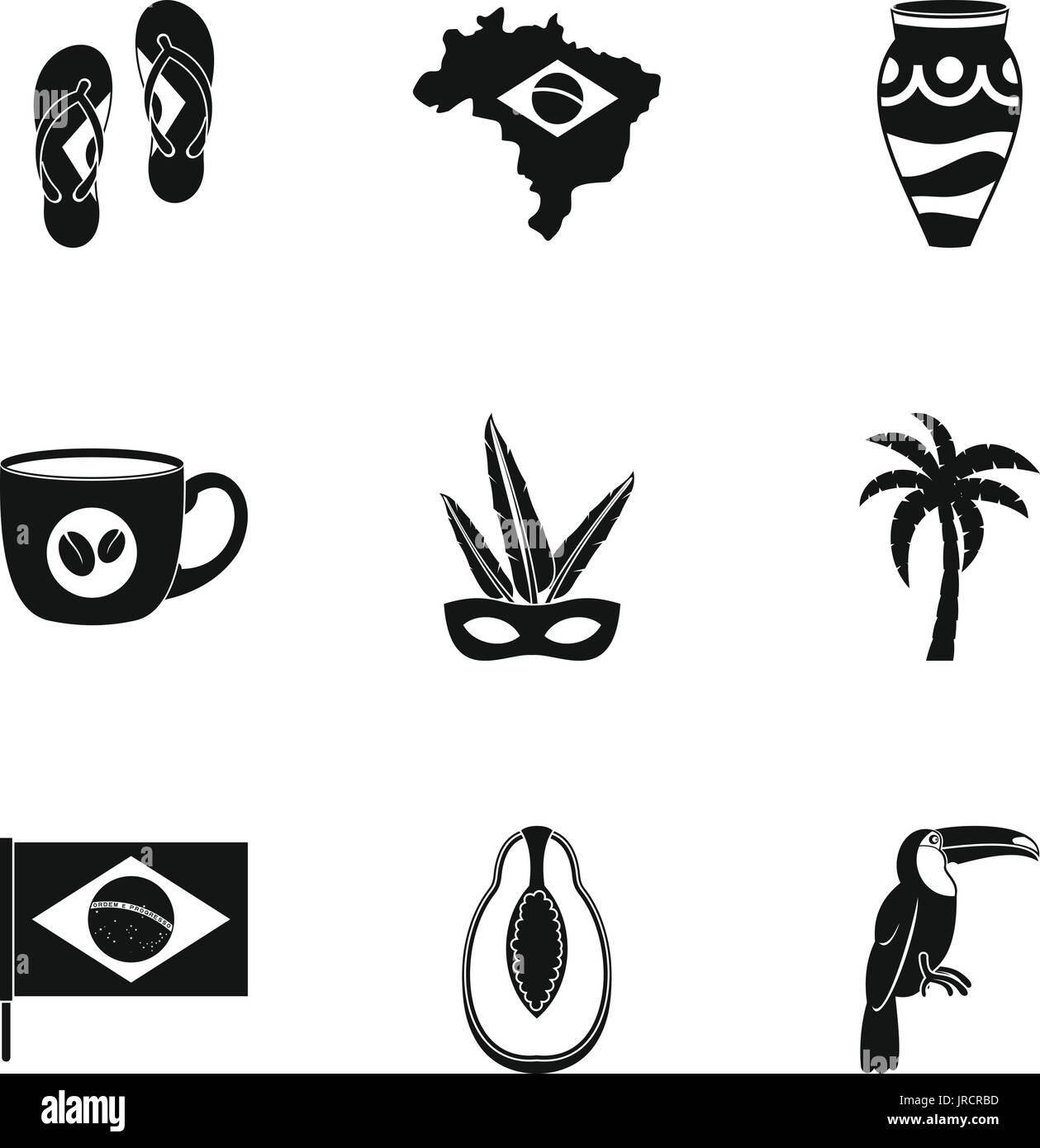 Landmarks of Brazil icon set, simple style Stock Vector Image & Art - Alamy