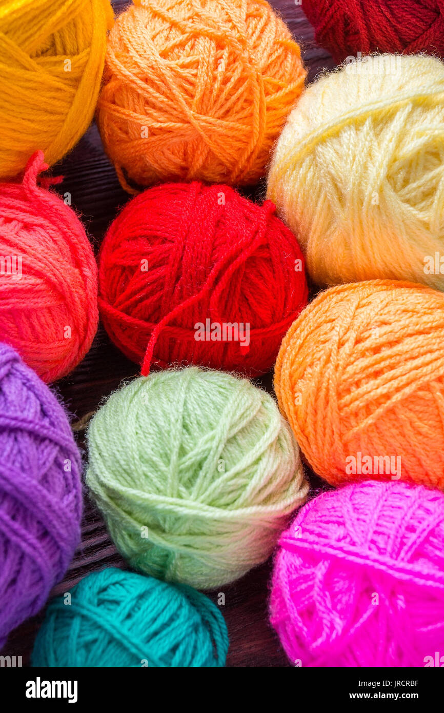 The photo shows the knitting needles with a ball Stock Photo - Alamy