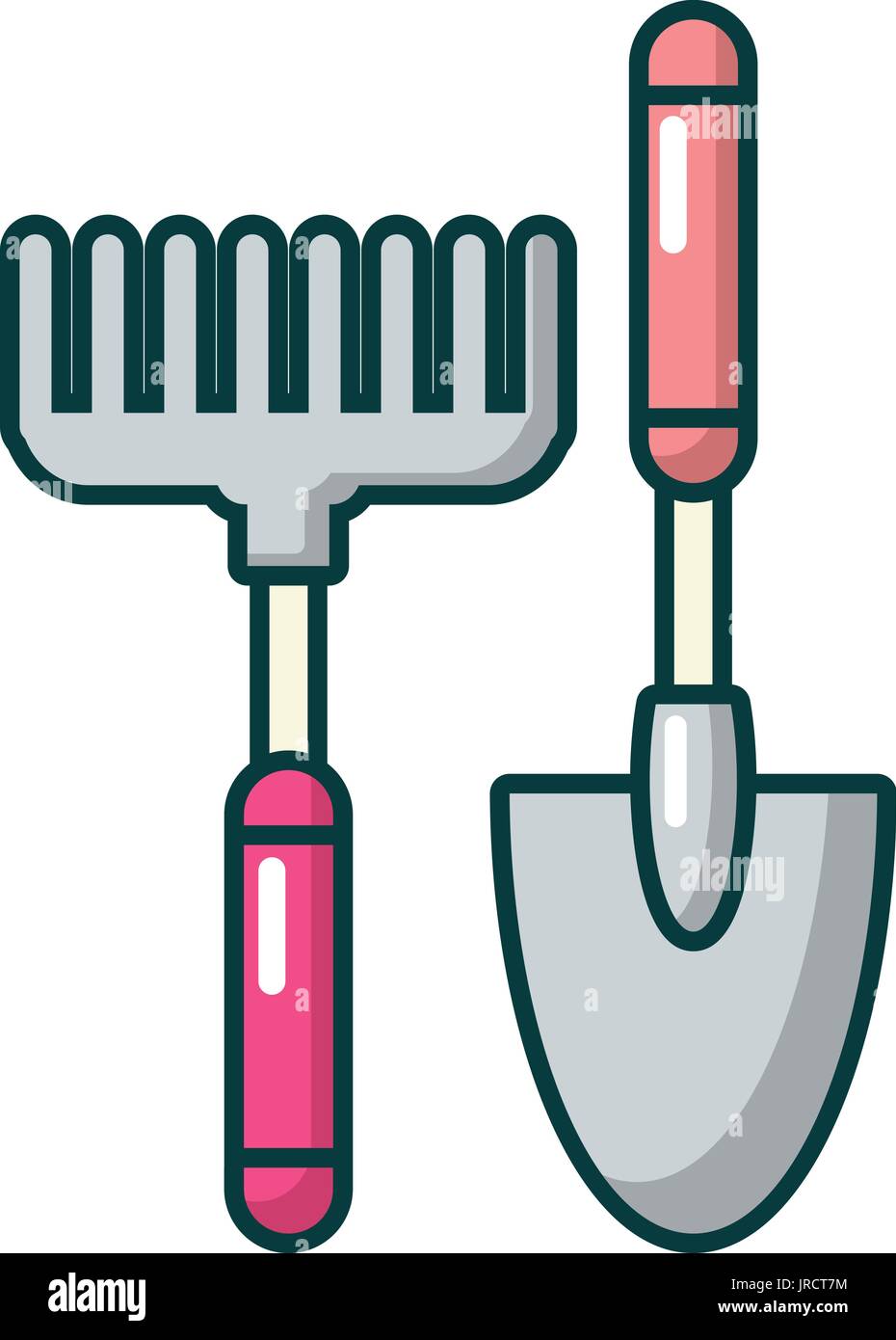 Scoop and hand rake icon, cartoon style Stock Vector Image & Art - Alamy