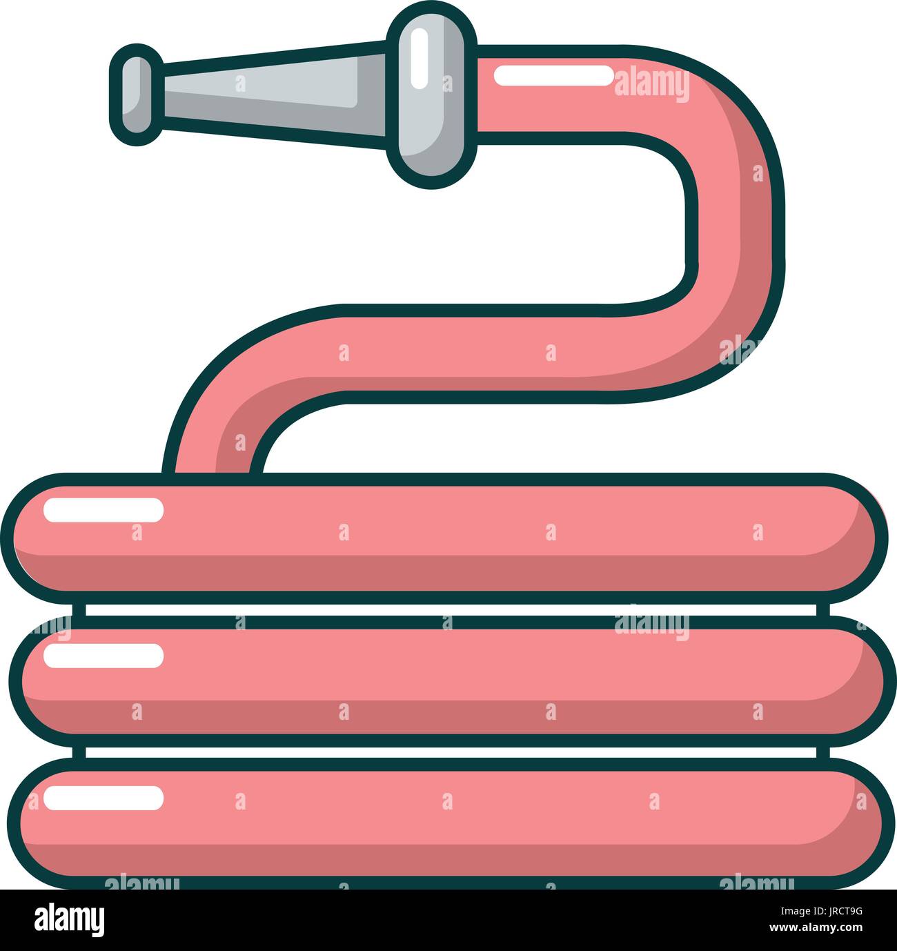 Red garden watering hose icon, cartoon style Stock Vector Image & Art ...