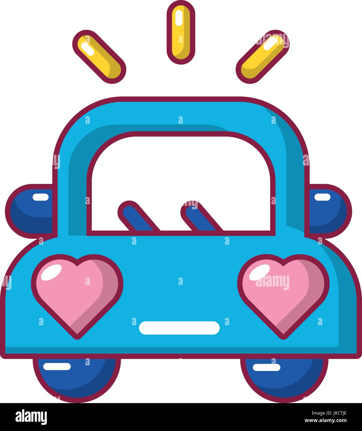 Wedding car icon cartoon Stock Vector Images - Alamy