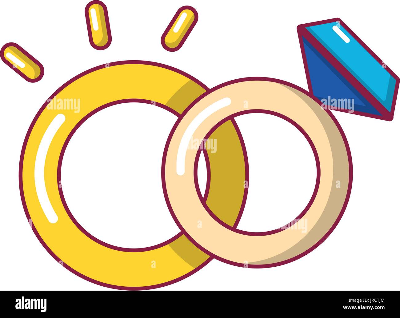 Wedding rings icon, cartoon style Stock Vector Image & Art - Alamy