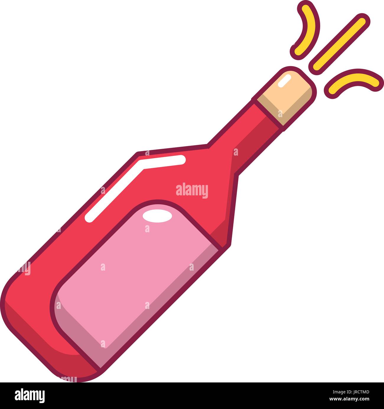 Wedding champagne explosion icon, cartoon style Stock Vector Image ...