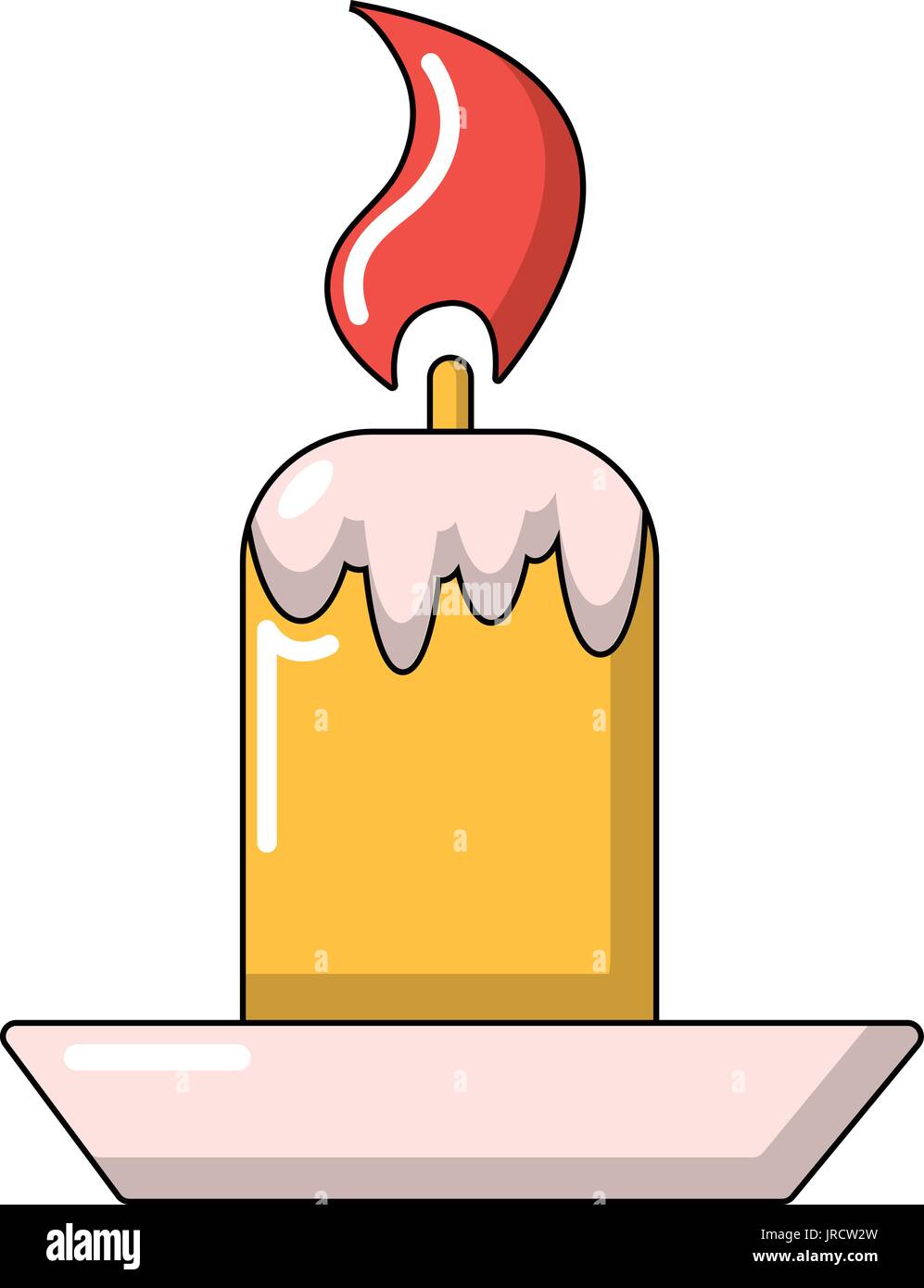 Simple candle icon, cartoon style Stock Vector Image & Art - Alamy