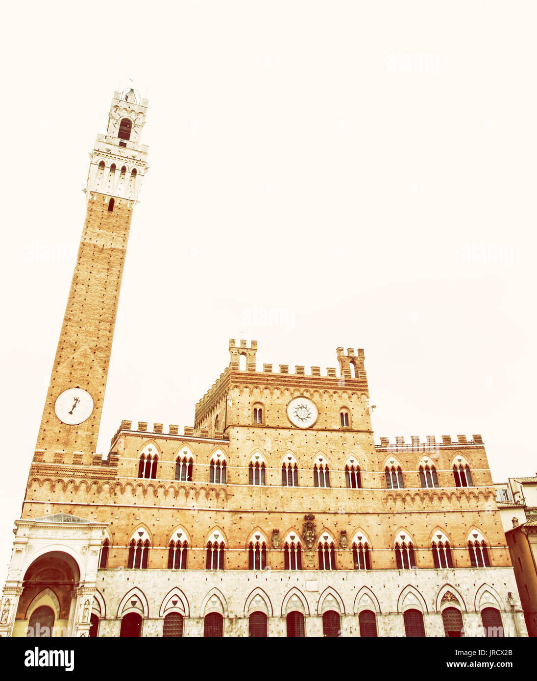 Palazzo Pubblico - town hall is the palace in Siena, Tuscany, central ...