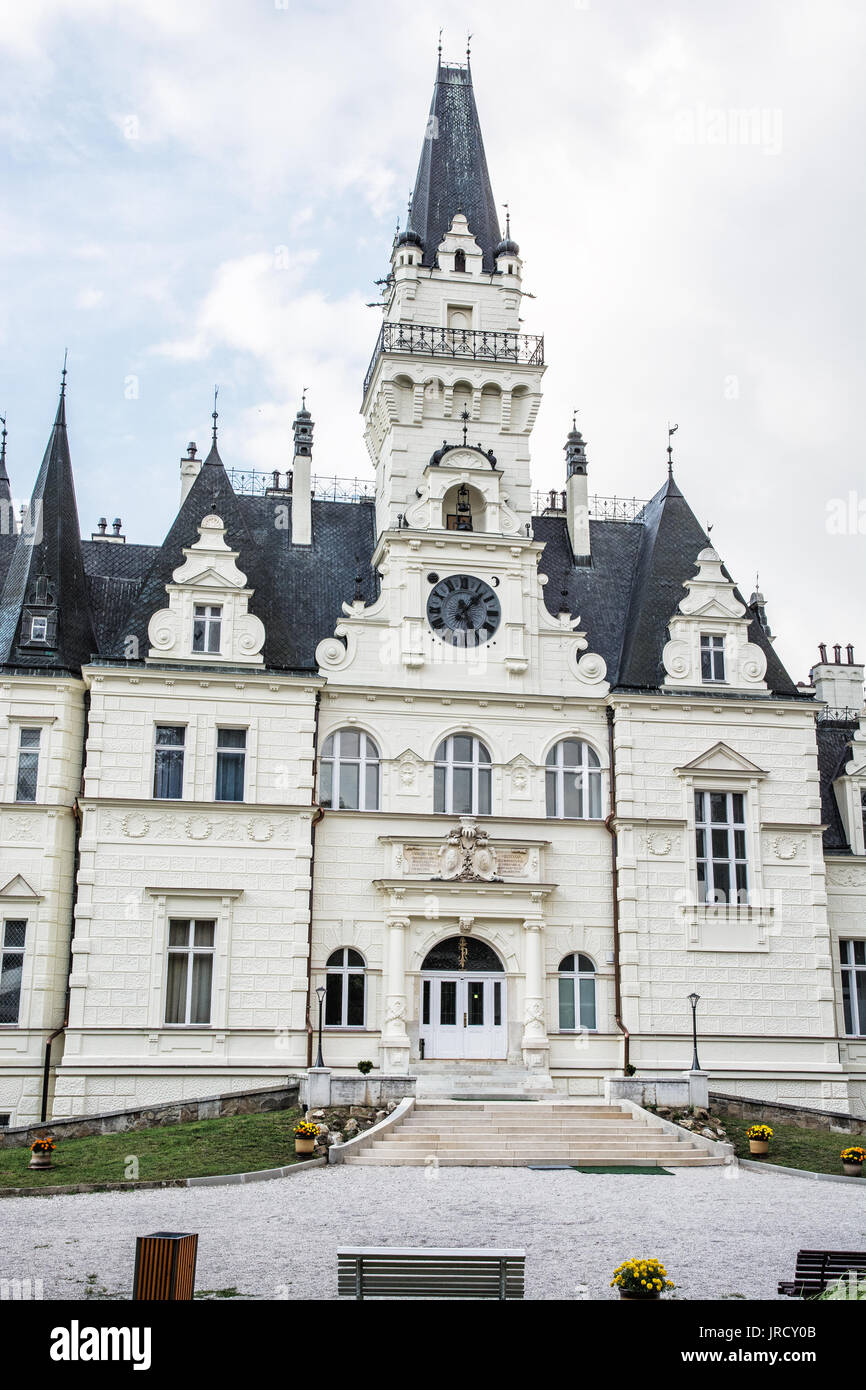 Beautiful Budmerice castle in Slovak republic. Architectural theme ...