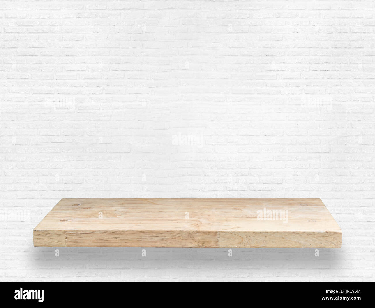 wooden shelf on white background Stock Photo - Alamy