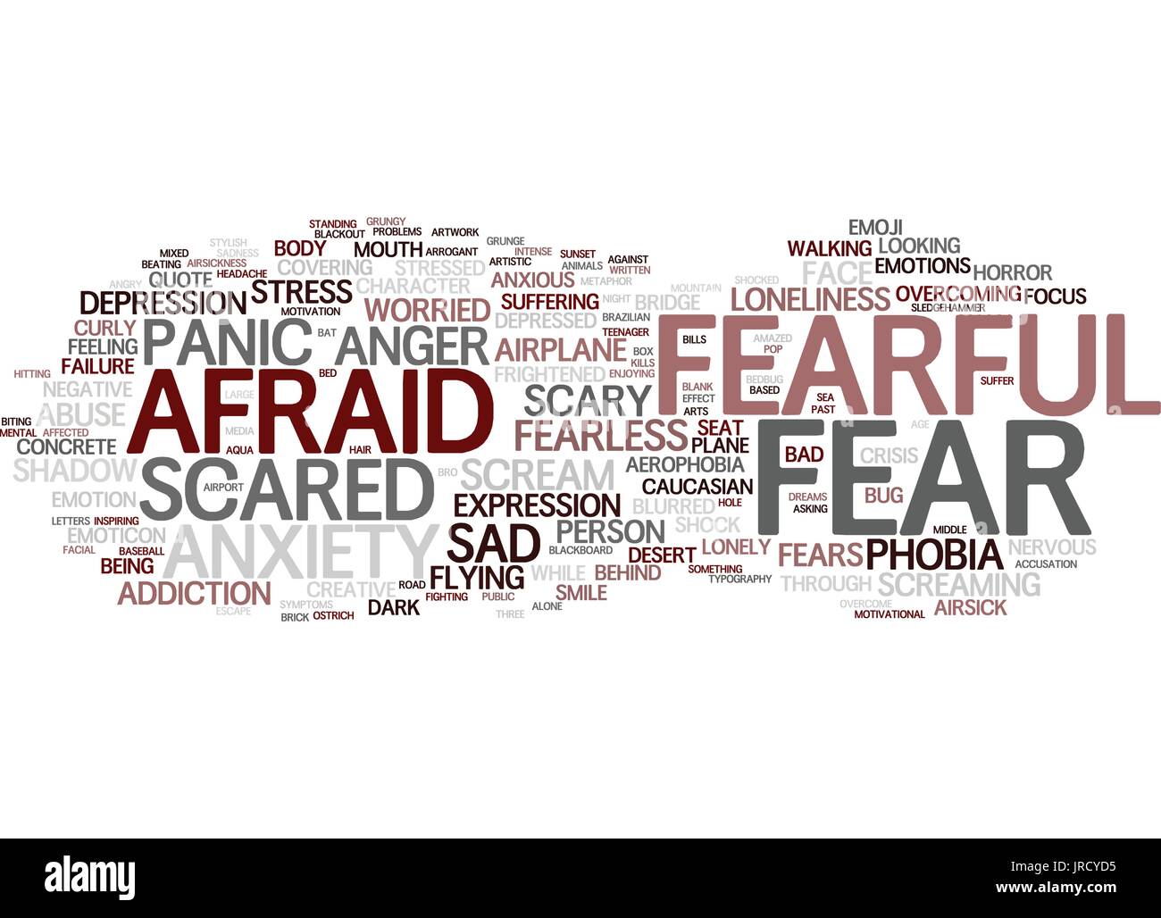 Fear Word Cloud Concept Afraid High Resolution Stock Photography and ...