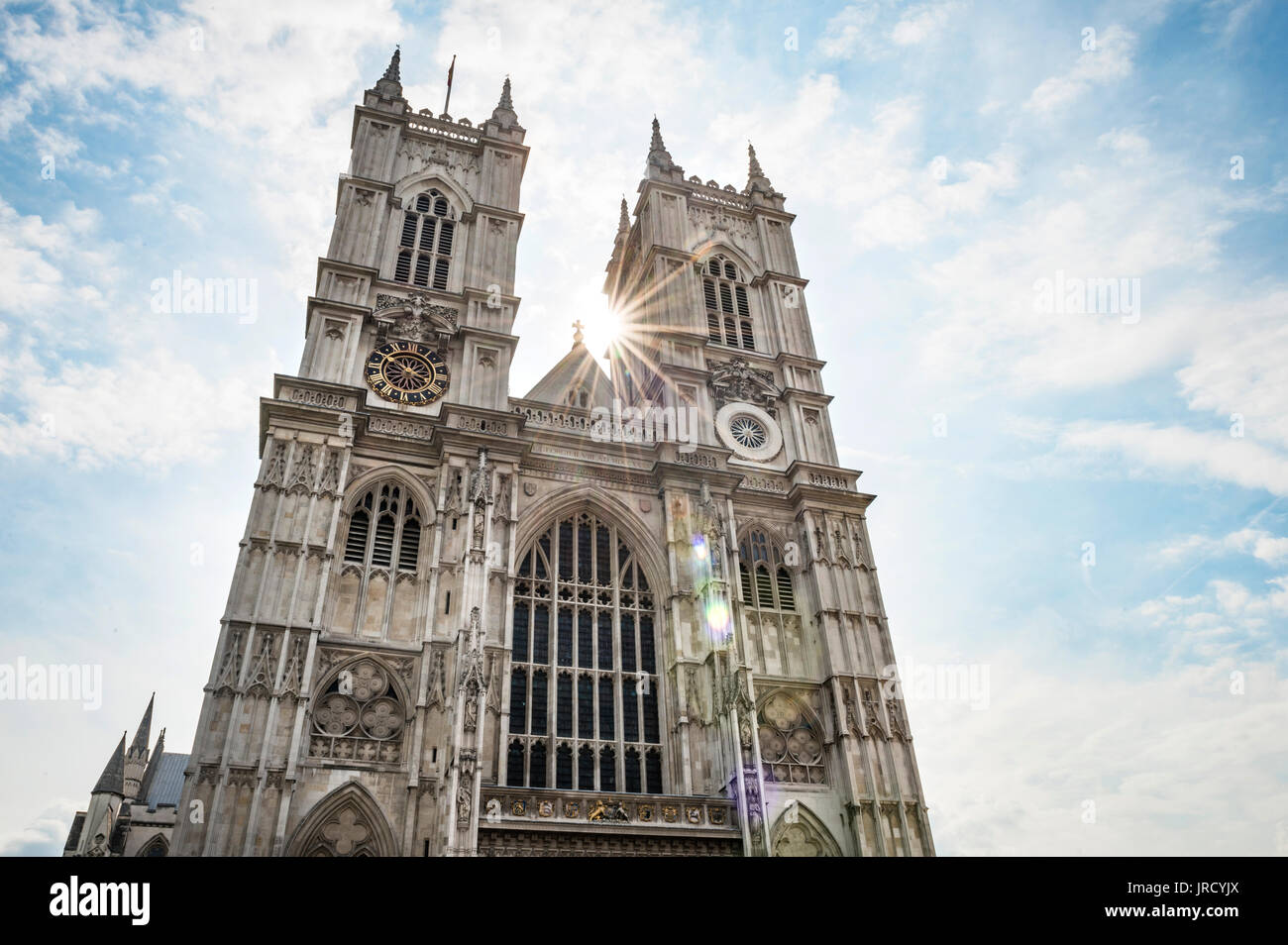 Double towers of Westminster Abbey, London, England, United Kingdom ...