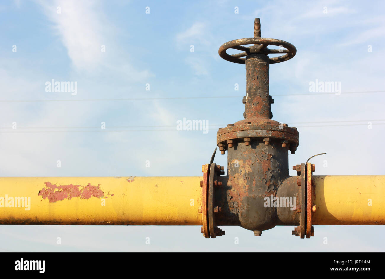 gas pipe valve Stock Photo - Alamy