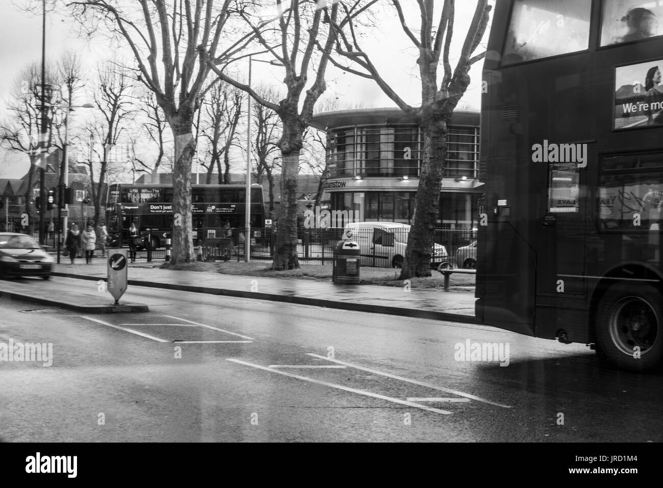 View from bus window towards Walthamstow Bus Station in Walthamstow ...