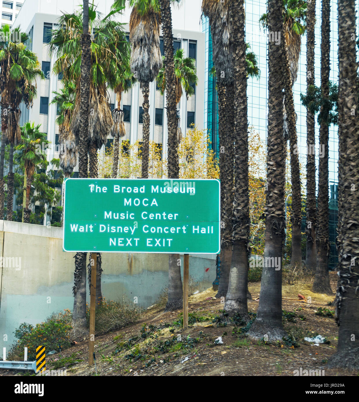 Walt Disney concert hall sign in Los Angeles, California Stock Photo ...