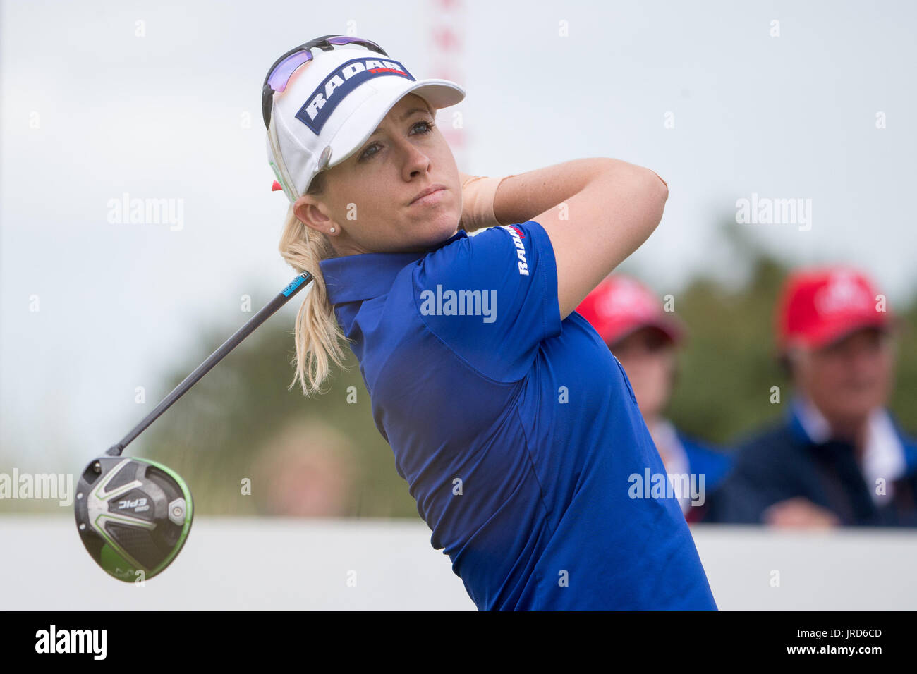 Jodi Ewart Shadoff of England tees off on the 17th hole during day two ...