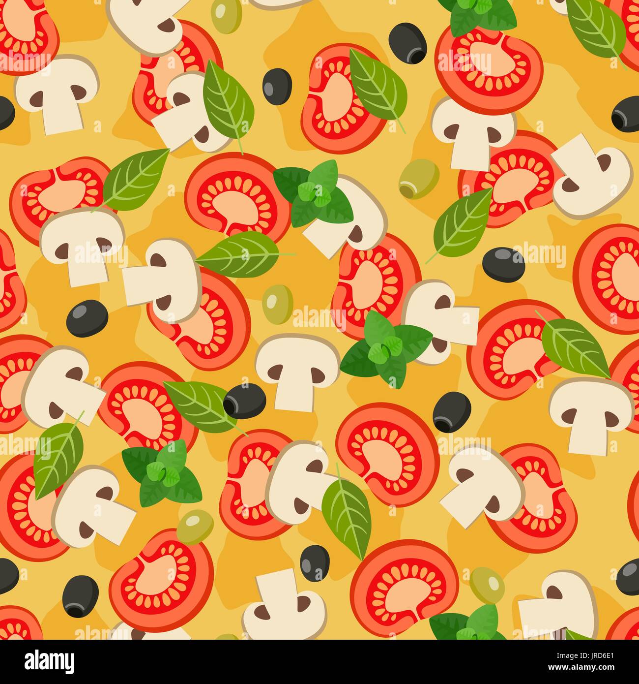 Cheese mushroom pizza Stock Vector Images - Alamy