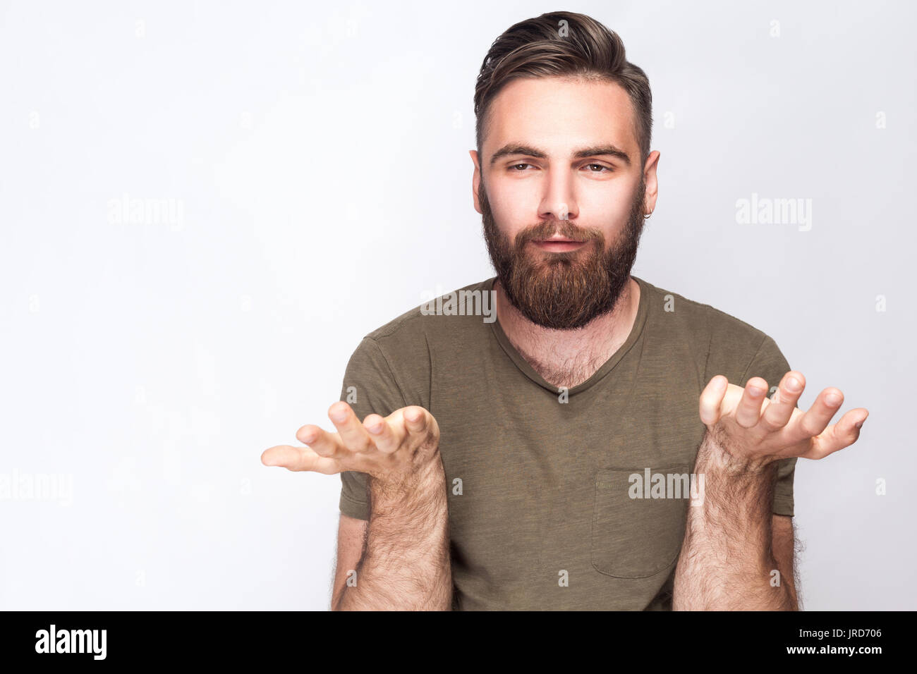 Portrait confused bearded man hi-res stock photography and images - Alamy