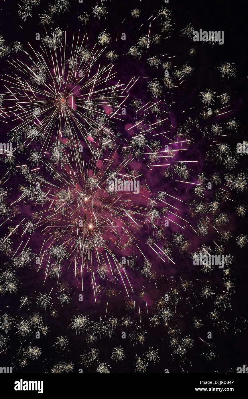 Background colorful Summer Fireworks display Stock Photo - Alamy