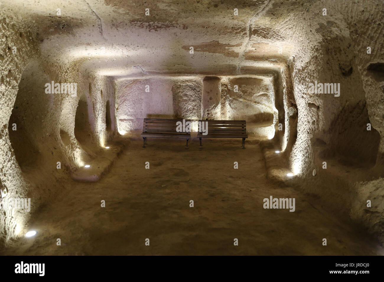 Door inside Uchisar Castle, Cappadocia, Nevsehir City, Turkey Stock ...