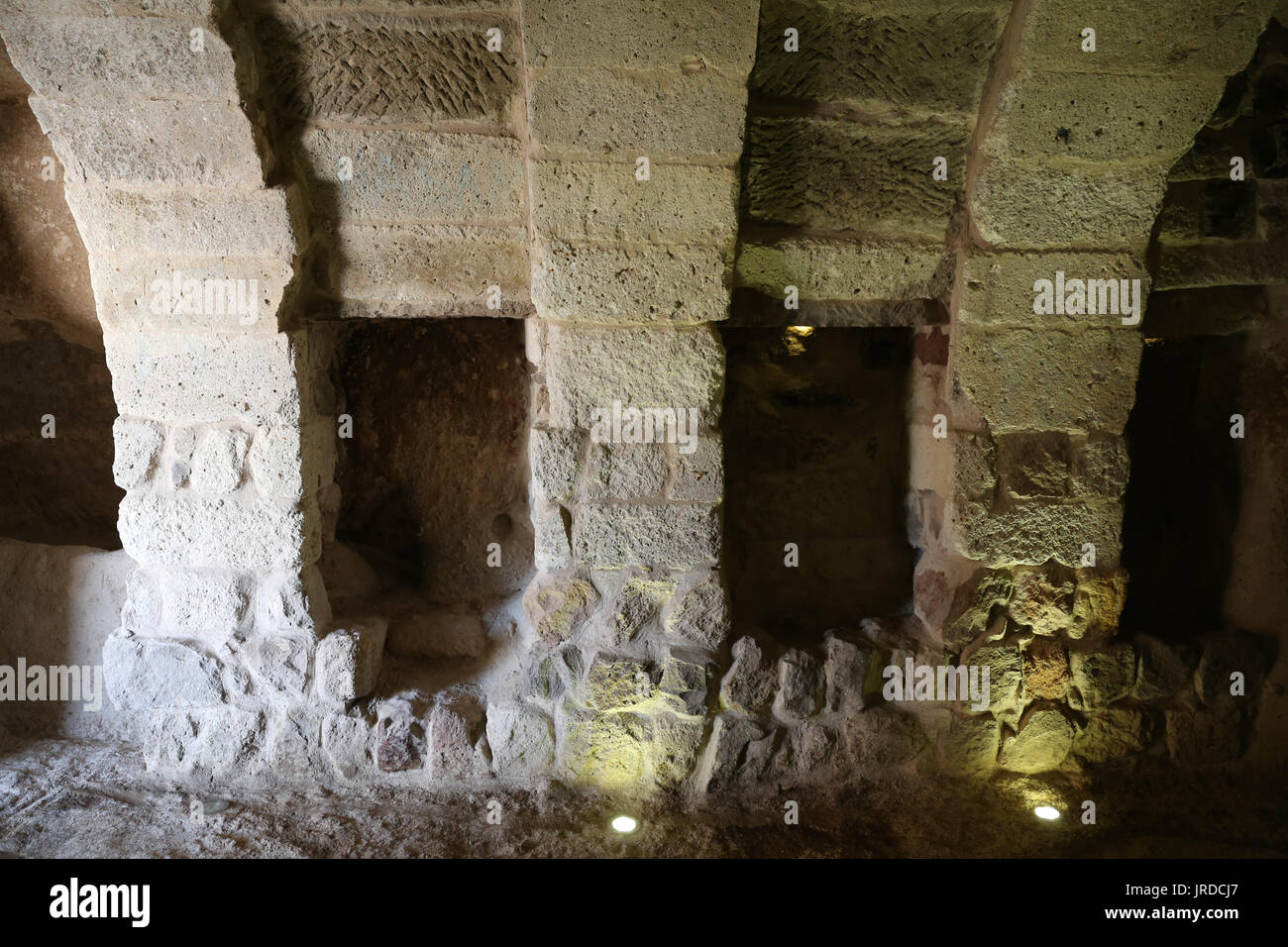 Door inside Uchisar Castle, Cappadocia, Nevsehir City, Turkey Stock ...