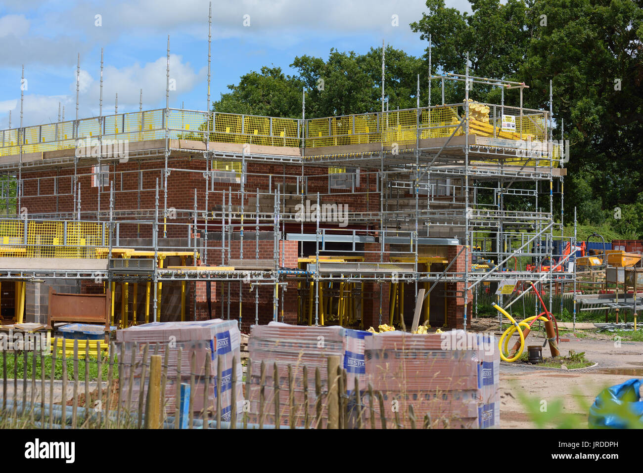 New build properties being built Stock Photo - Alamy