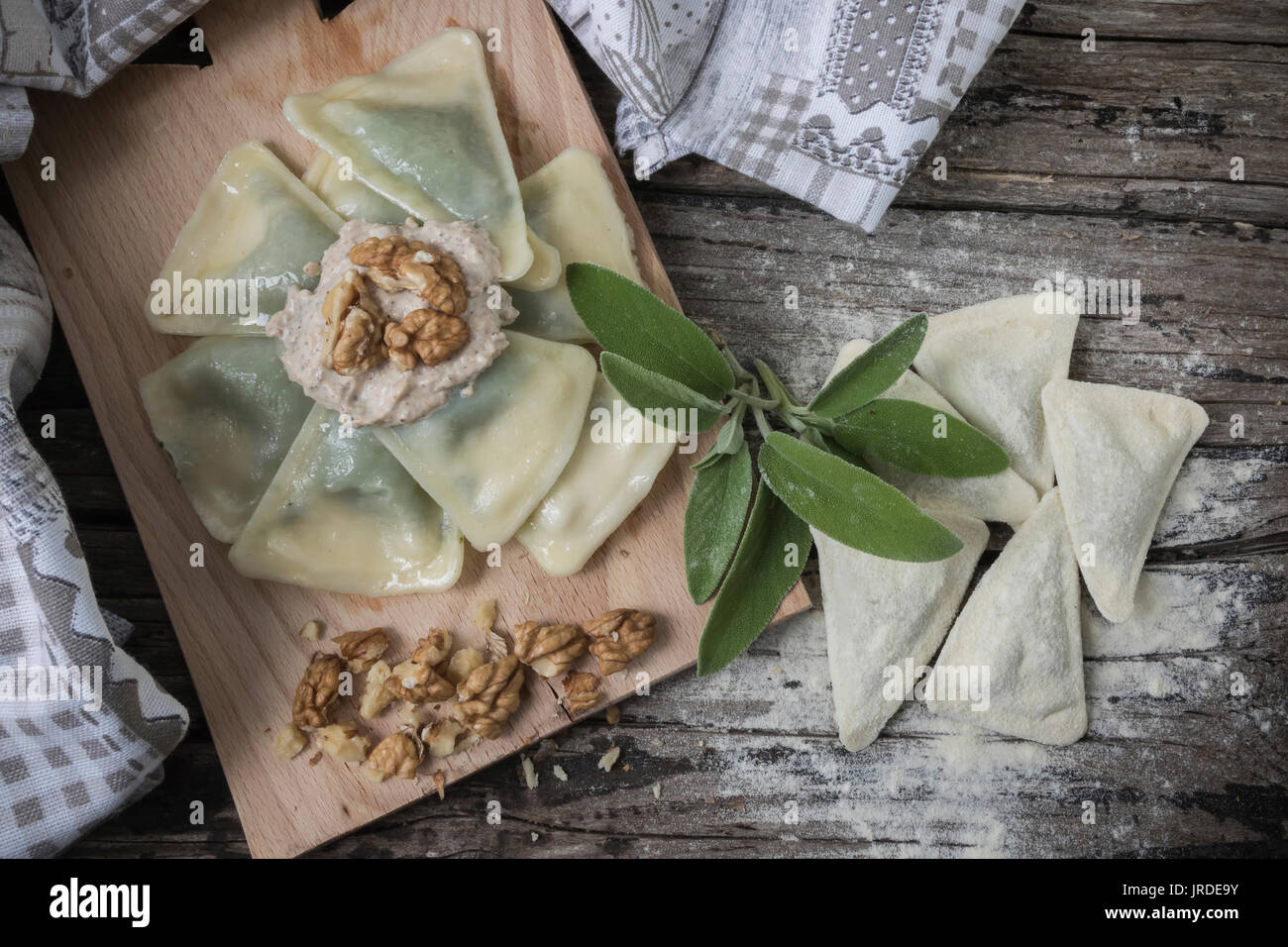 Pansotti is a typical dish of Liguria and the nougat sauce is perfectly ...