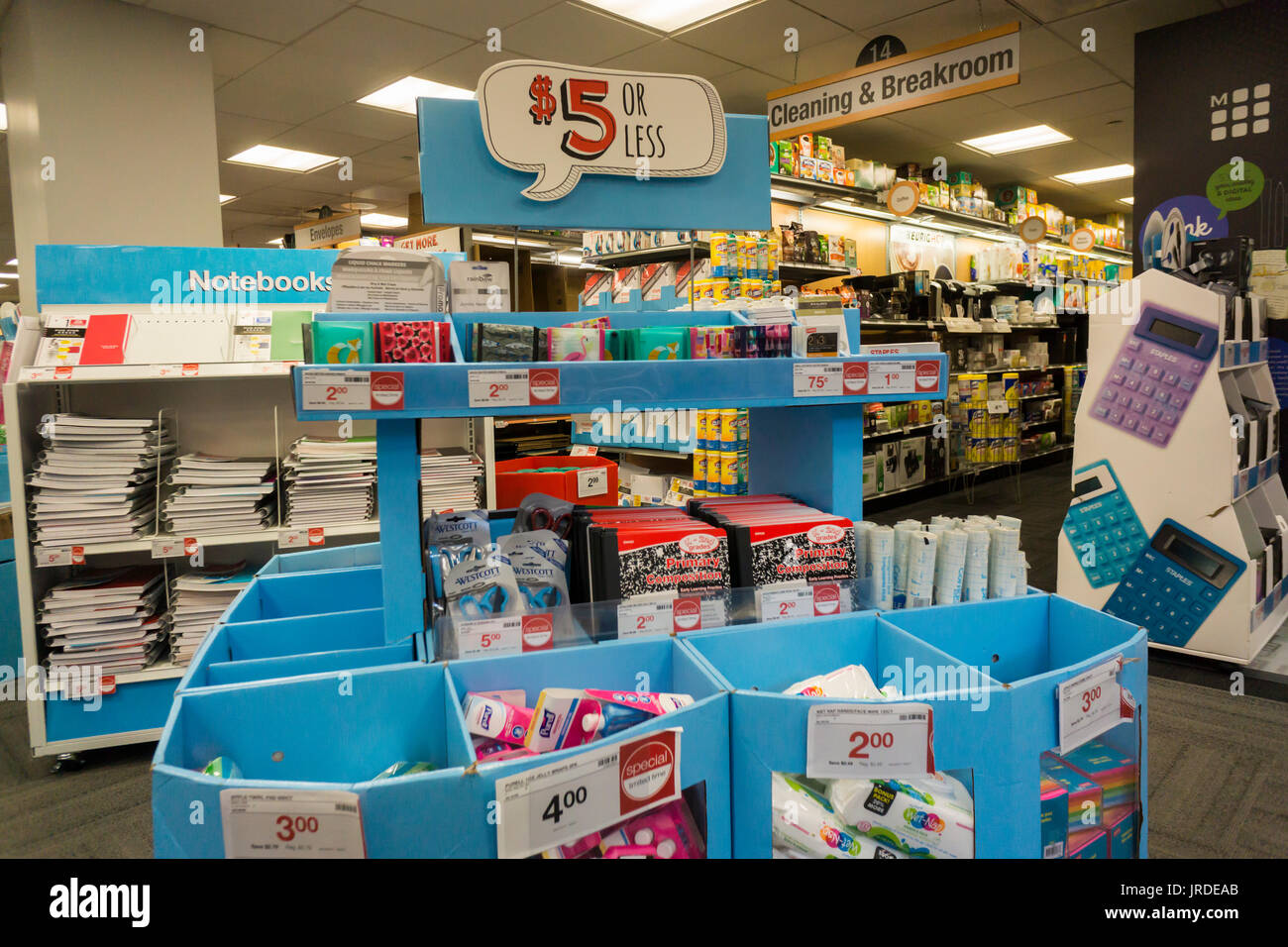 Back to school shopping is seen in a Staples store in New York on ...