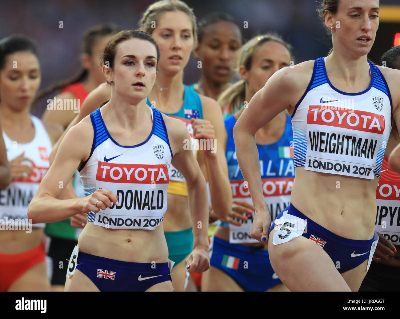 Great Britain's Sarah McDonald (centre) and Laura Weightman (right) in ...