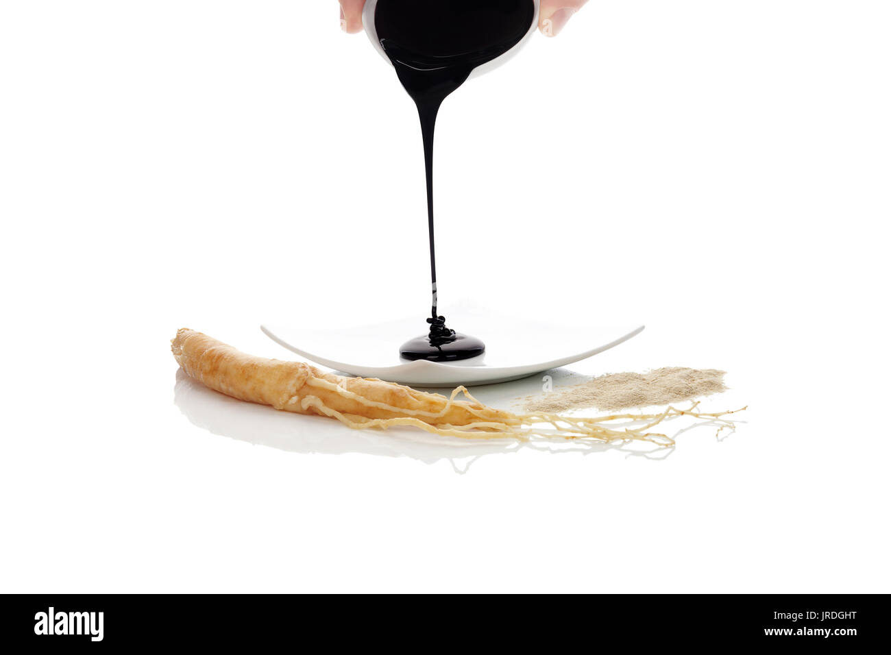 Healthy ginseng root isolated on white background. Korean ginseng ...