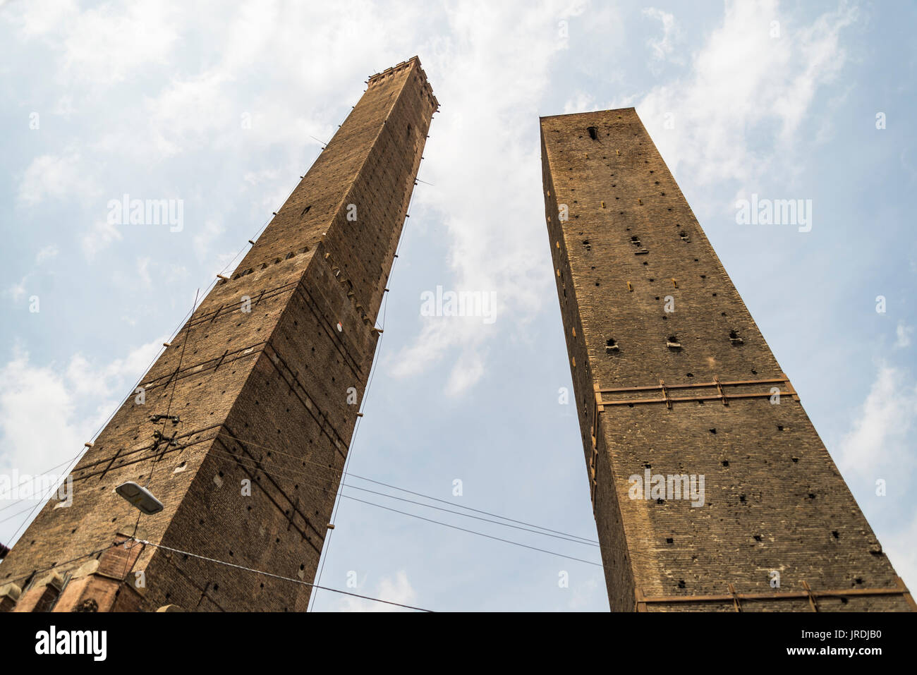 Torre Garisenda and Degli Asinelli Tower in Bologna Emilia Romagna ...