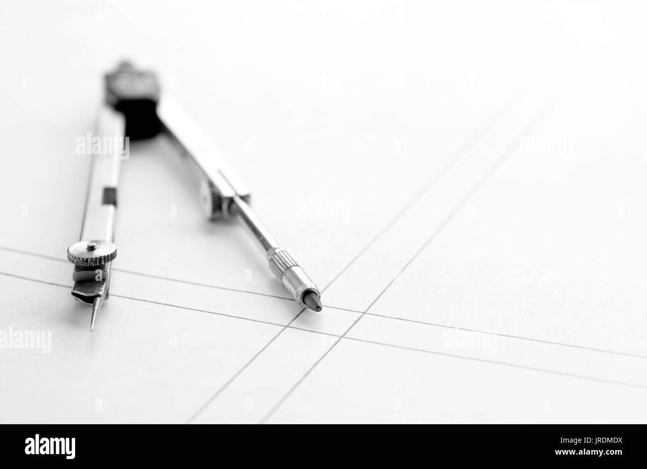 compasses for drawing on the table Stock Photo - Alamy